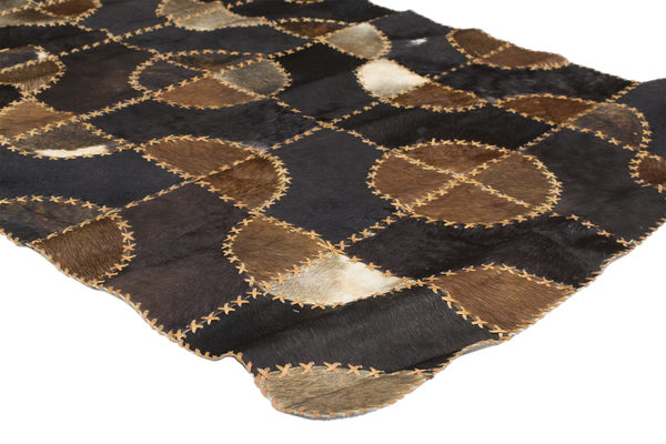 3'1" x 4'7" Leather Patchwork Rug – Babaee Rugs